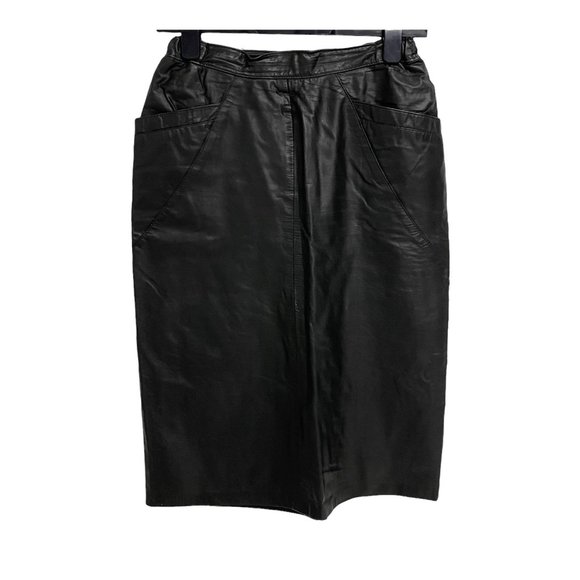 Northside | Skirts | Vintage Northside Genuine Fashion Leather Black ...